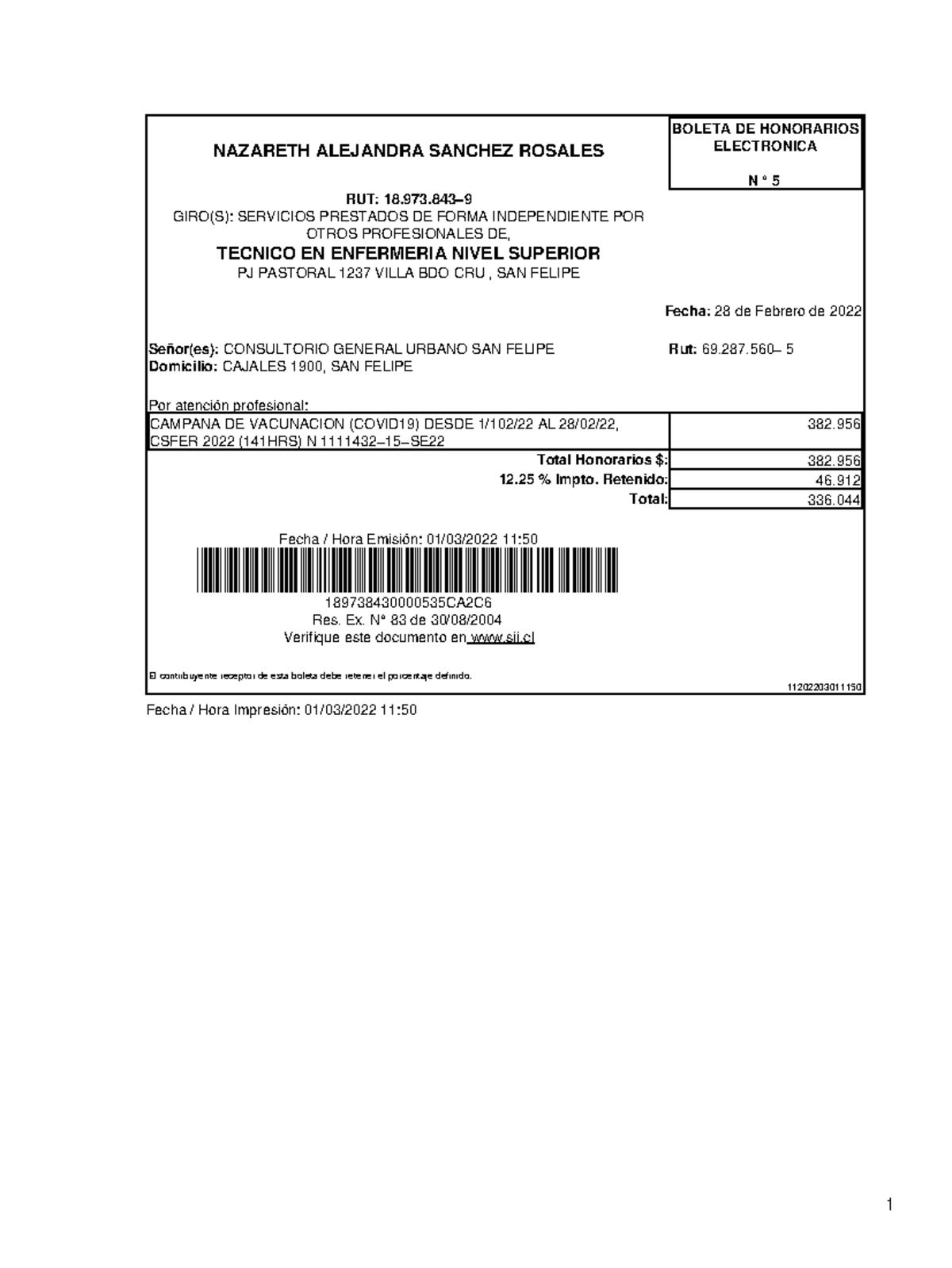 Boleta febrero - hola hola - NAZARETH ALEJANDRA SANCHEZ ROSALES BOLETA ...