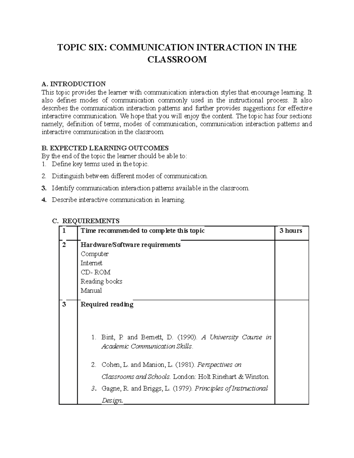 Topic Six ECT 210 General Teaching Methods in Education TMUC - TOPIC ...