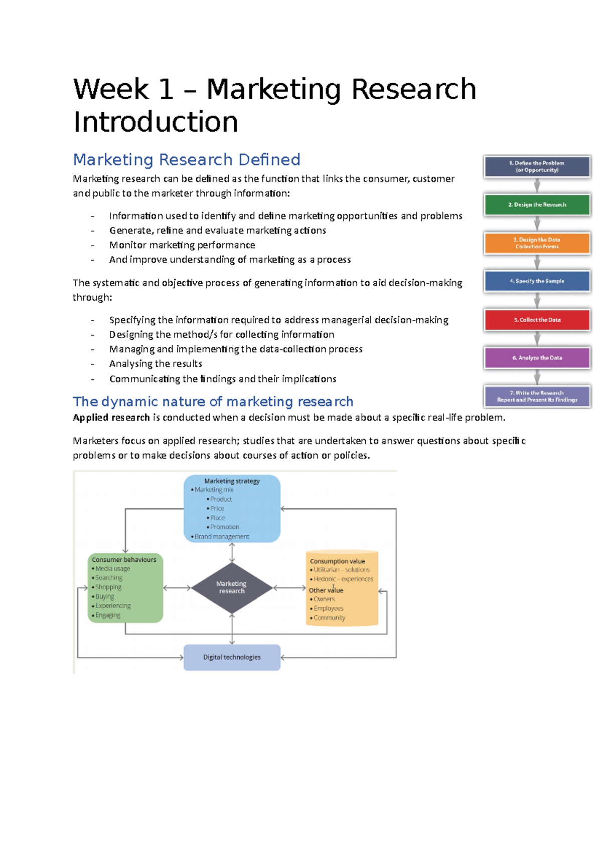 Week 1 - Marketing Research Introduction - Week 1 – Marketing Research ...
