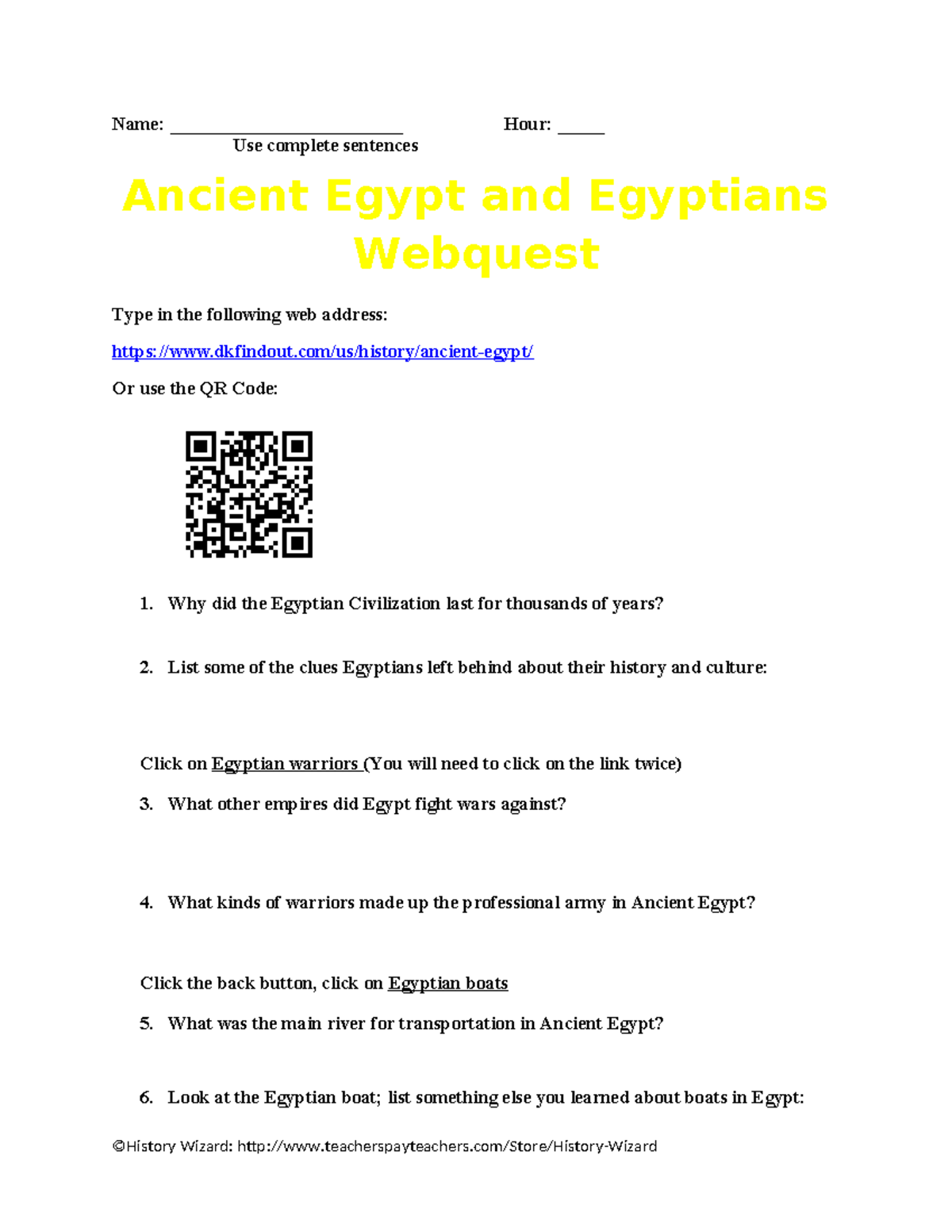 Veronica Esquer - Ancient Egypt and Egyptians Webquest - Name ...