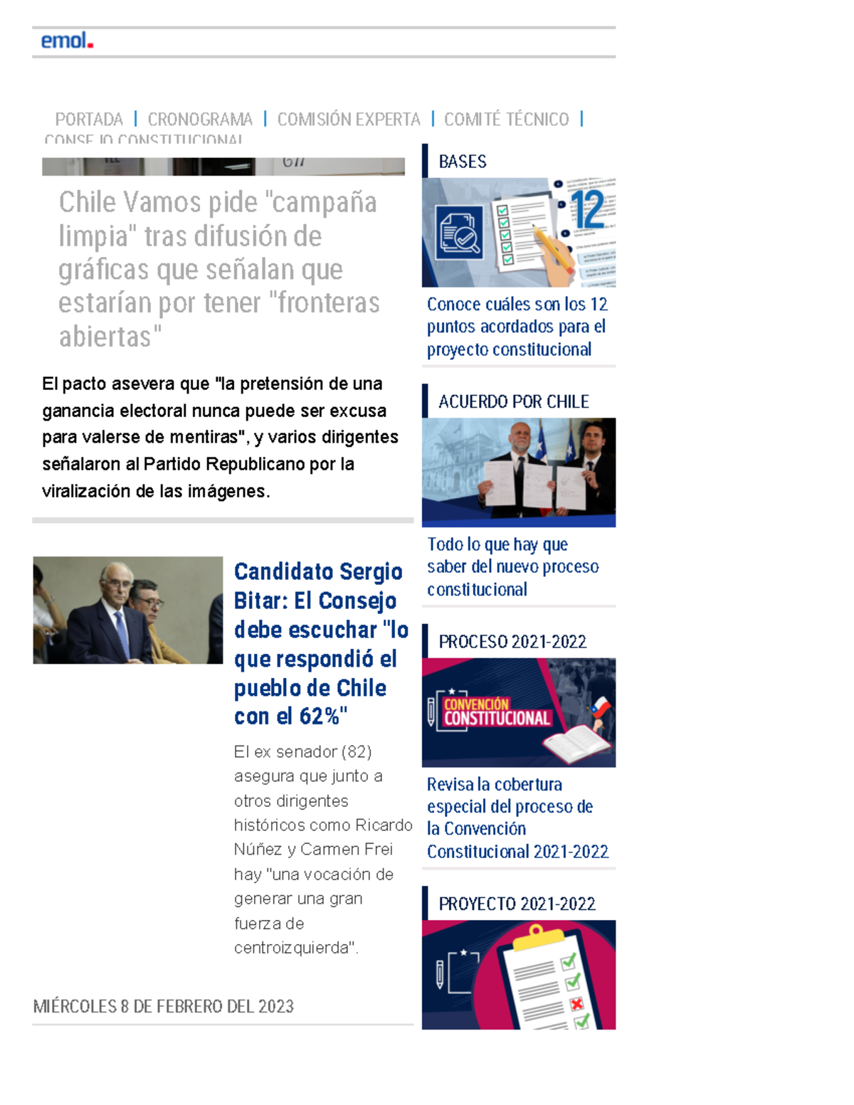 Proceso Constitucional 2023 – Una cobertura especial de Emol - Chile ...
