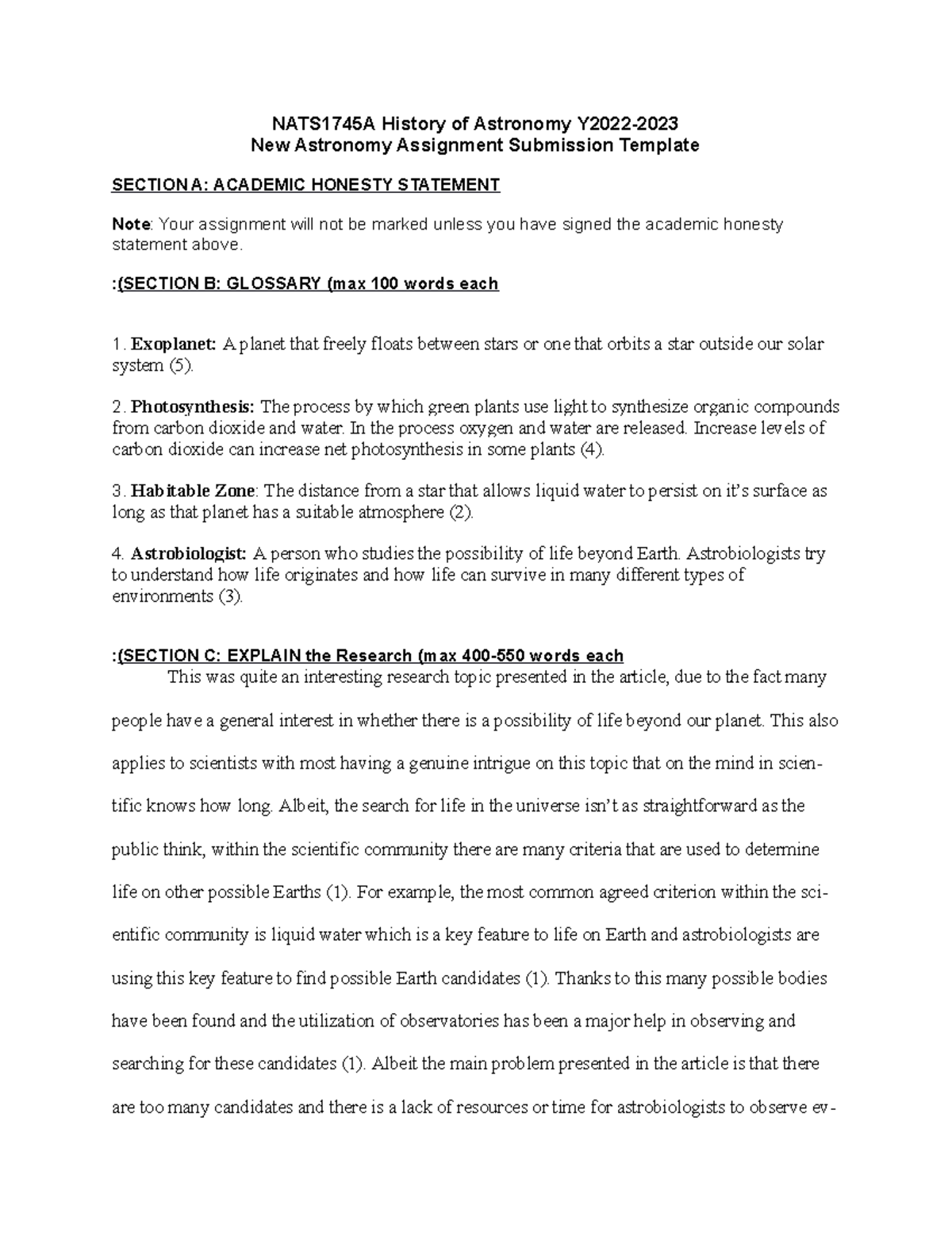 Nats1745a-NAAssign - The final major assignment for SC-NATS-1745 ...