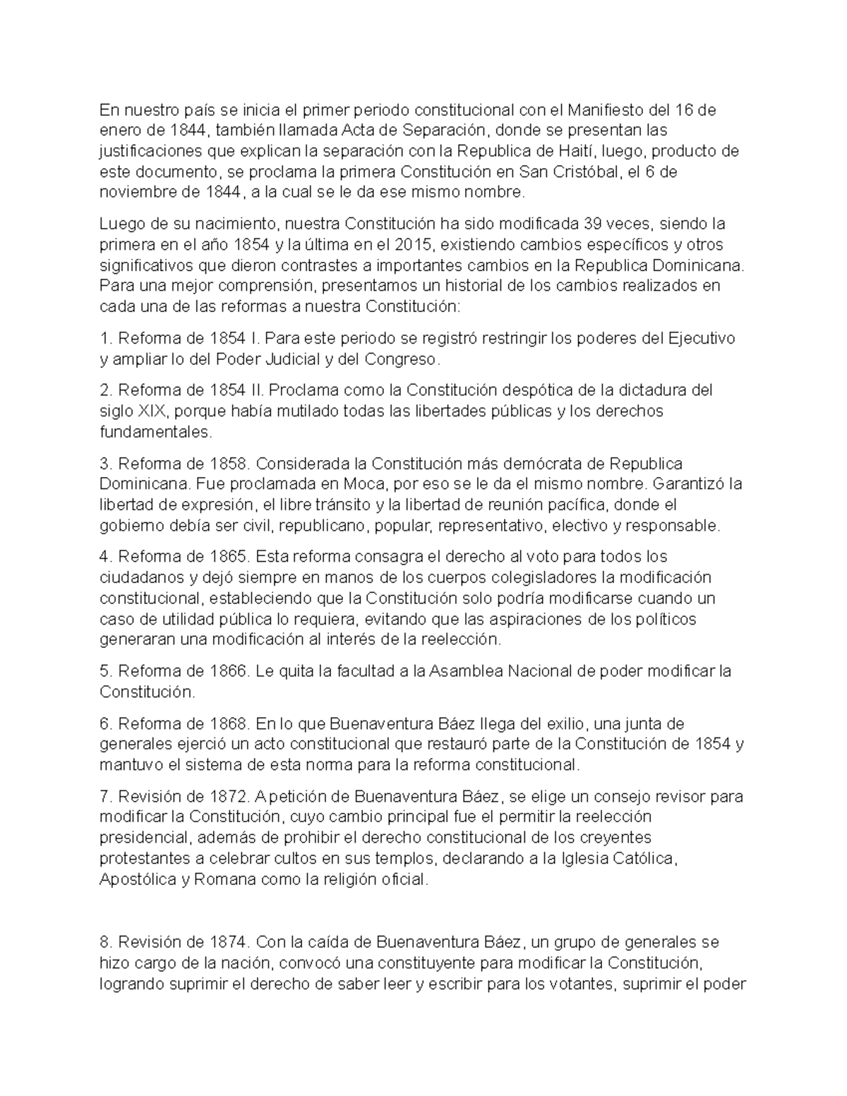 En nuestro país se inicia el primer periodo constitucional con el ...