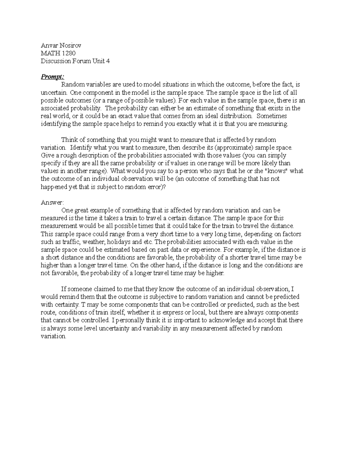 MATH 1280 Discussion Forum Unit 4 - Anvar Nosirov MATH 1280 Discussion ...