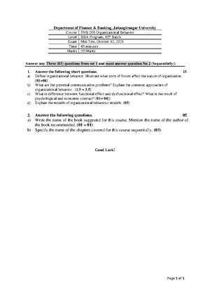 OB Case Studies with answers - Contents Chapter 1: Road Warriors (Pages ...