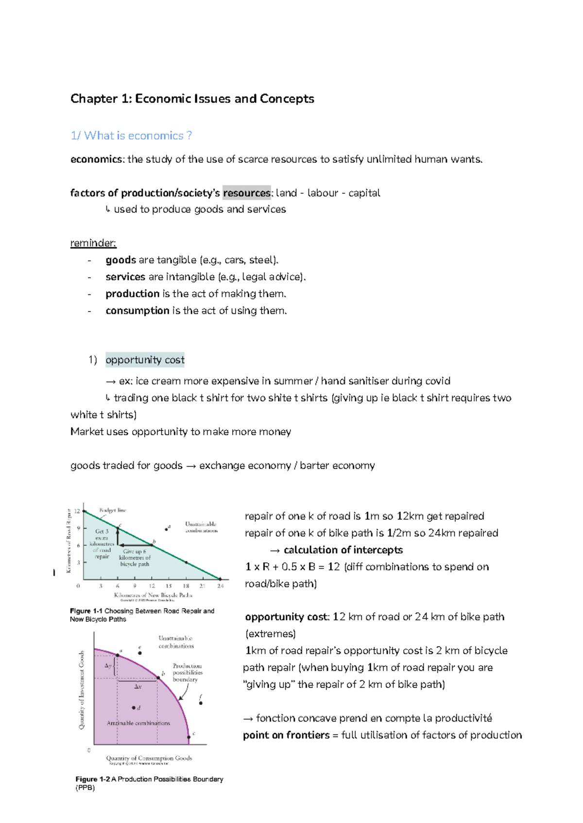Econ 201 (chapter 1) - Econ - Chapter 1: Economic Issues and Concepts 1 ...