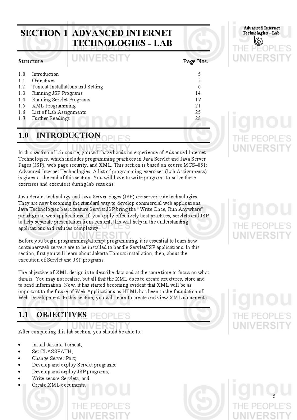 Section-1 - MCSL054 - NOTES - Advanced Internet SECTION 1 ADVANCED ...