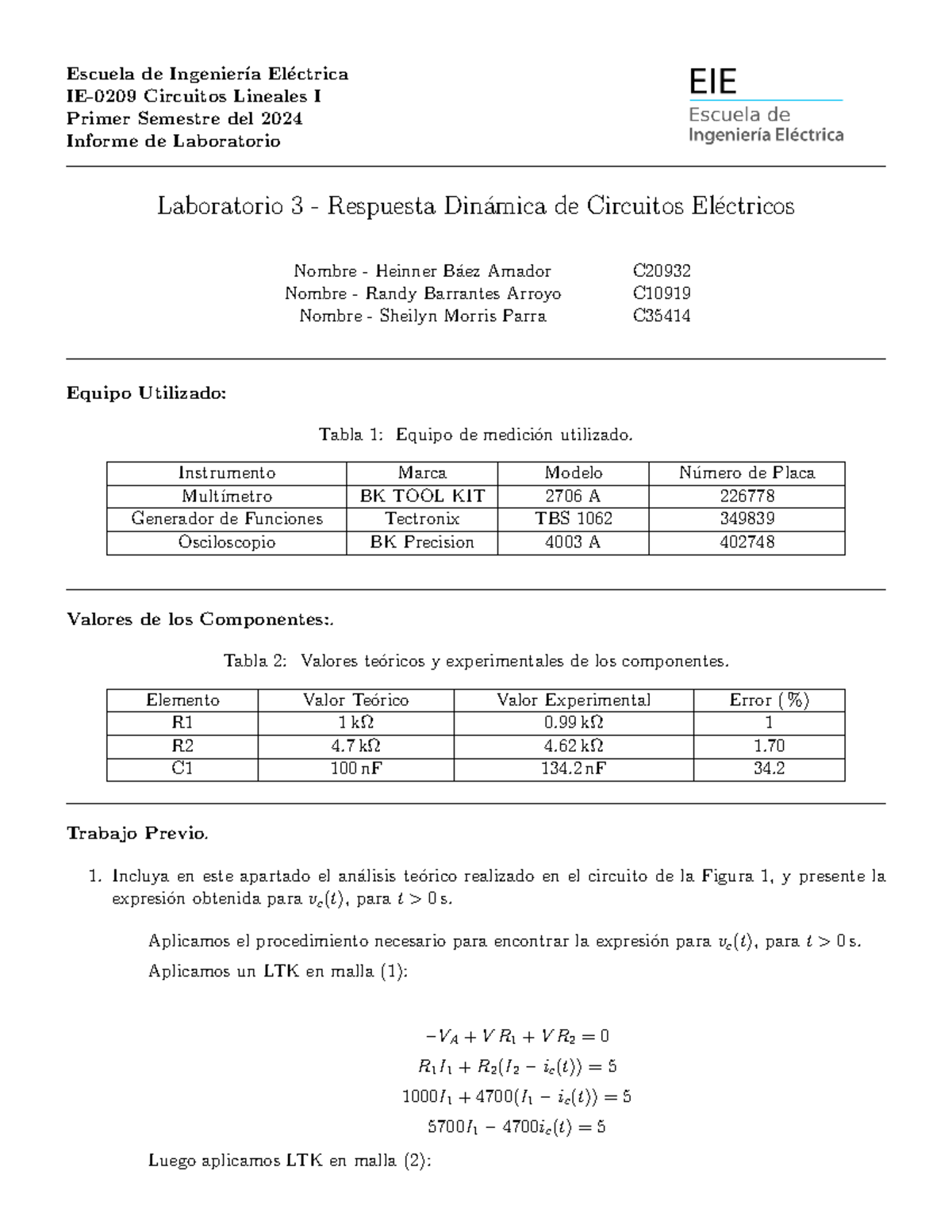 Lab03-2024-Informe - Laboratorio 03 - Escuela de Ingenier ́ıa El ...