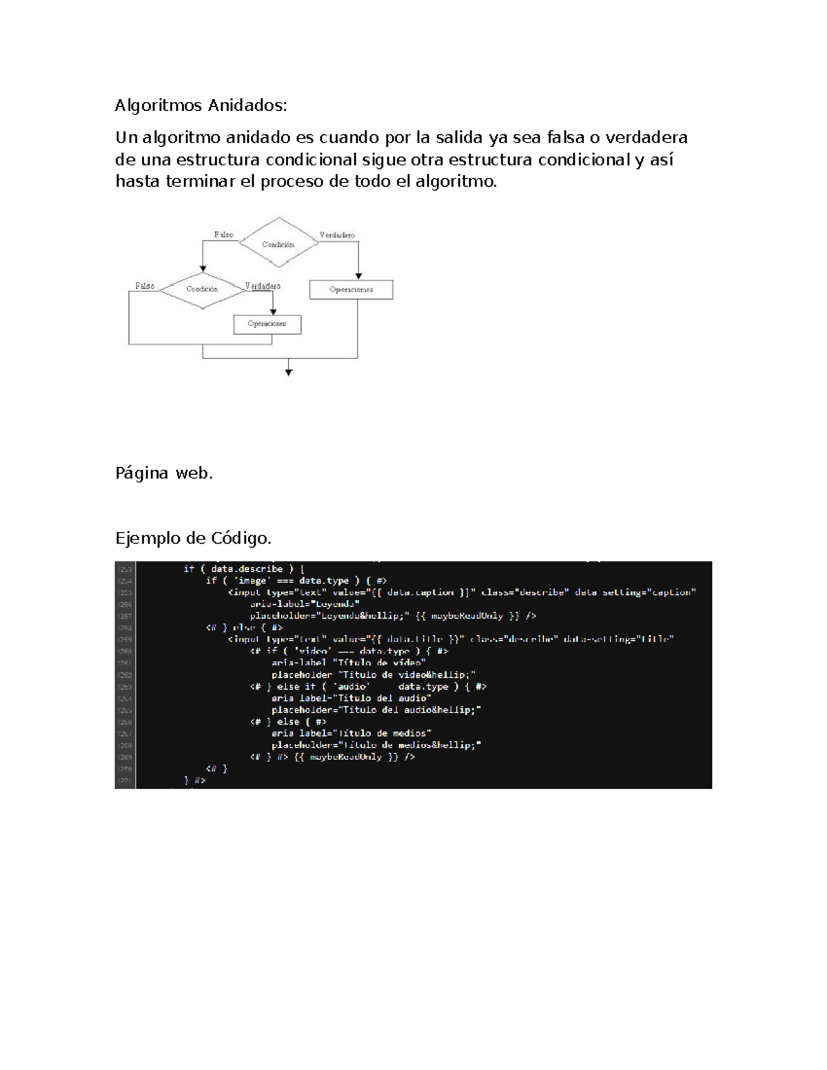 Explicación Codigo - Parte del PIA de algoritmos computación - Algoritmos Anidados: Un algoritmo ...