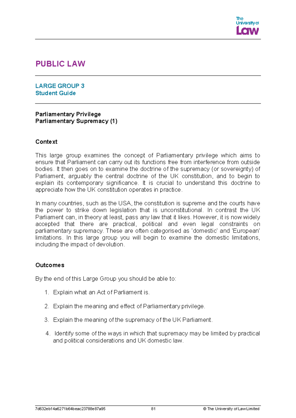 2324 pub lg03 ce01 student guide - PUBLIC LAW LARGE GROUP 3 Student Guide Parliamentary ...