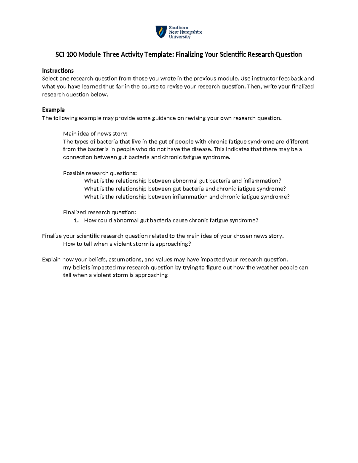 SCI 100 Module Three Activity Template (1) - SCI 100 Module Three ...