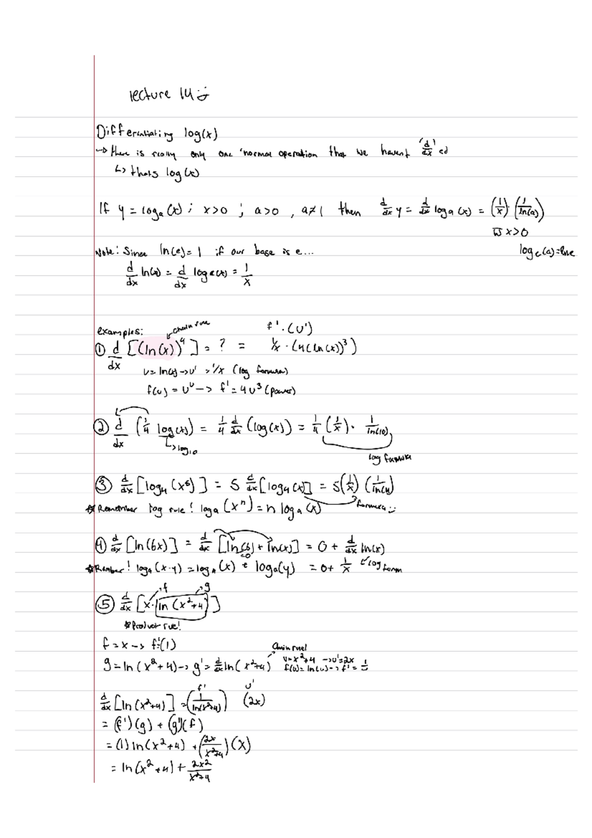 Math 1080-39 - notes from week 5 of calc, logarithmic derivatives ...