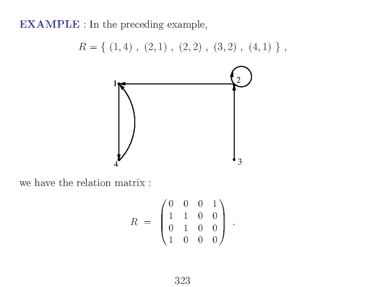 COEN 231- Lecture 18 - EXAMPLE : In the preceding example, R = { (1, 4 ...