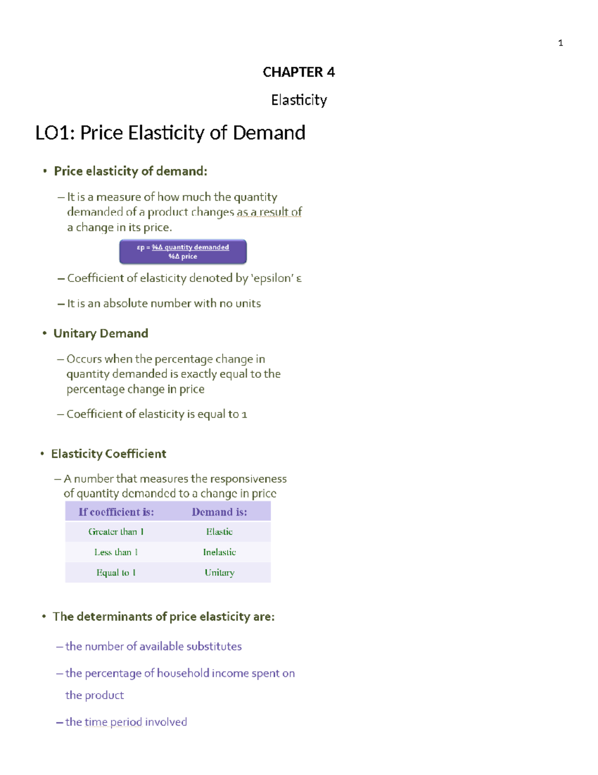 Unit 3 Elasticity Microeconomics Lecture Notes Econ1110 Chapter 4 Elasticity Lo1 Price