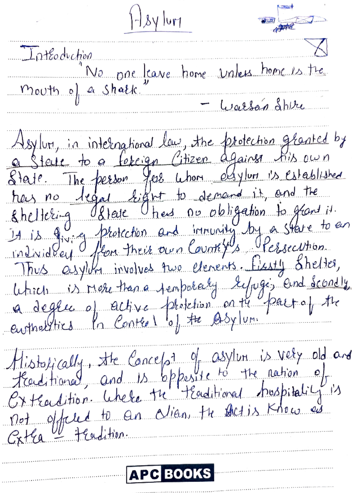 Asylum - Notes - Hby lur '**** ''''' ''''''''' '''. ntoduehon ...