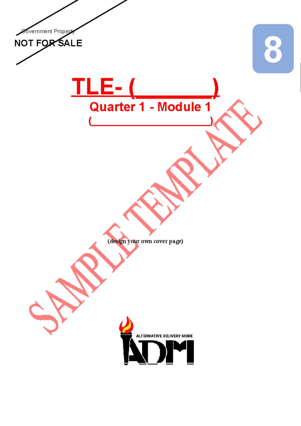 Sample Blank Module Lrmds - Government Property 8 NOT FOR SALE NOT ...