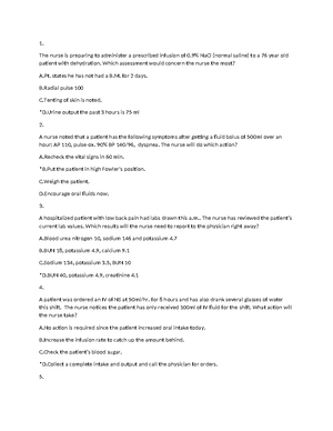 172 EXAM 1 - Great notes - 172 EXAM 1 IVPB: IV piggyback or secondary ...