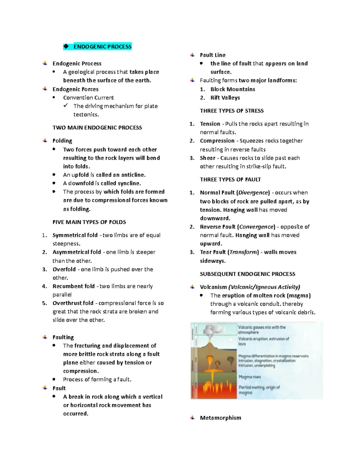 Endogenic-Exogenic-Processes - ENDOGENIC PROCESS Endogenic Process A ...