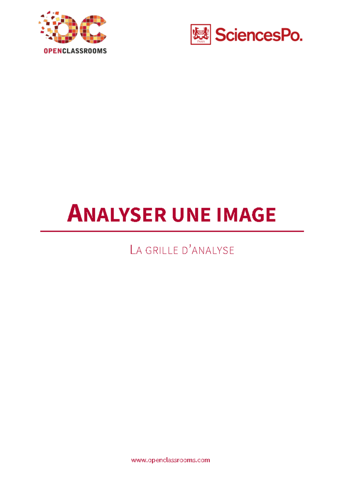 Thème II. Séance 05. Grille d'analyse formelle d'une image - openclassrooms Haussmann – 75009 ...