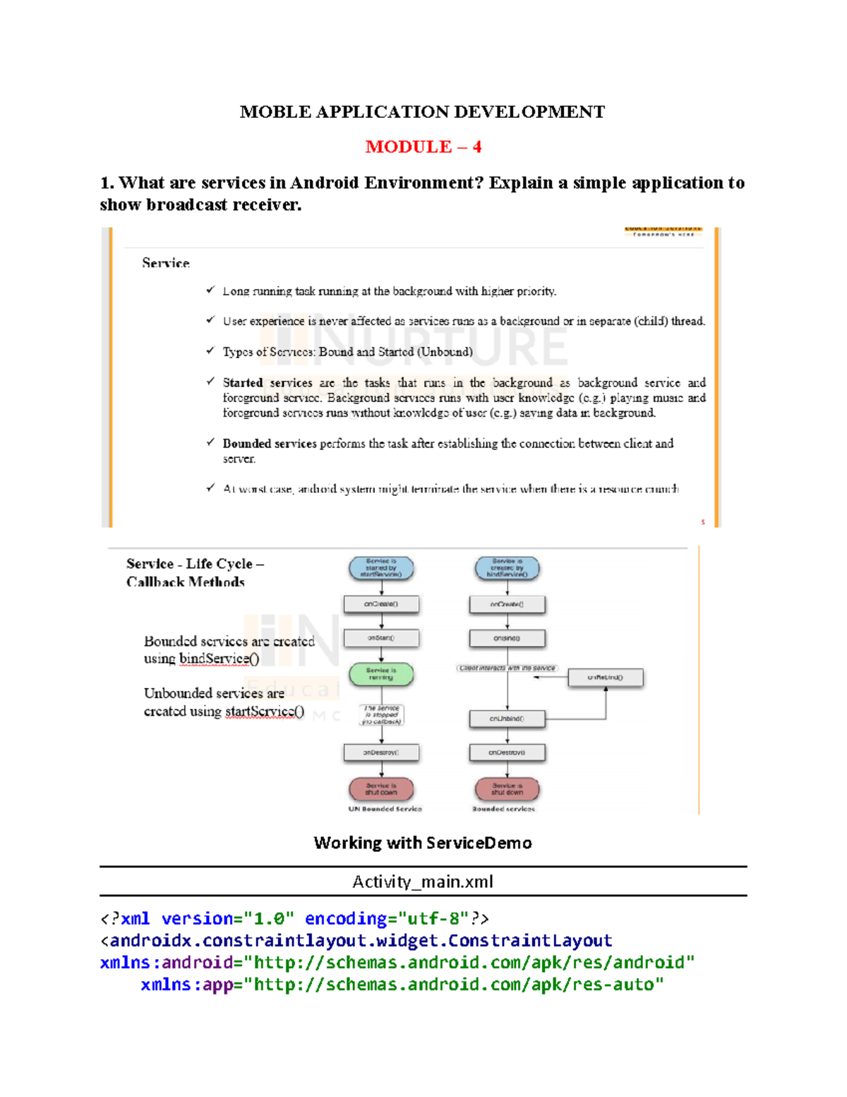 MAD M4 QB Ans - MAD M4 QB Ans - MOBLE APPLICATION DEVELOPMENT MODULE ... MAD M4 QB Ans - MAD M4 QB Ans - MOBLE APPLICATION DEVELOPMENT MODULE ...