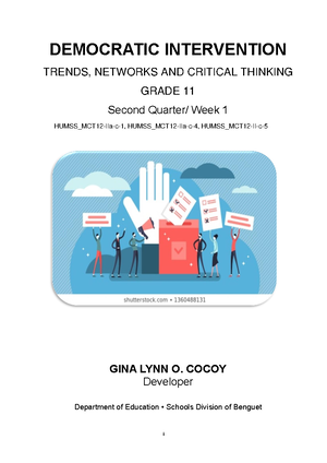 Trends, Network - SHS Trends, Networks, and Critical Thinking in the 21 ...