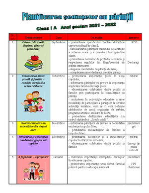 Planificare săptămânală emotii si sentimente - grupa mijlocie ...