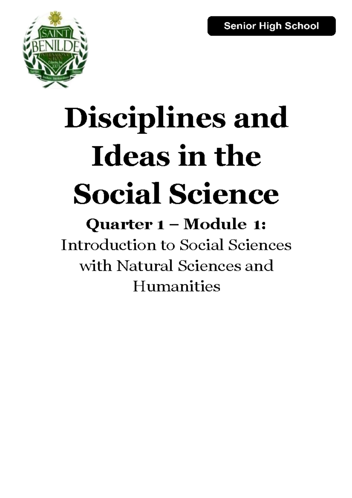 SBIS DISS lesson 1 - popwerpoint presentation - Ethics - Studocu