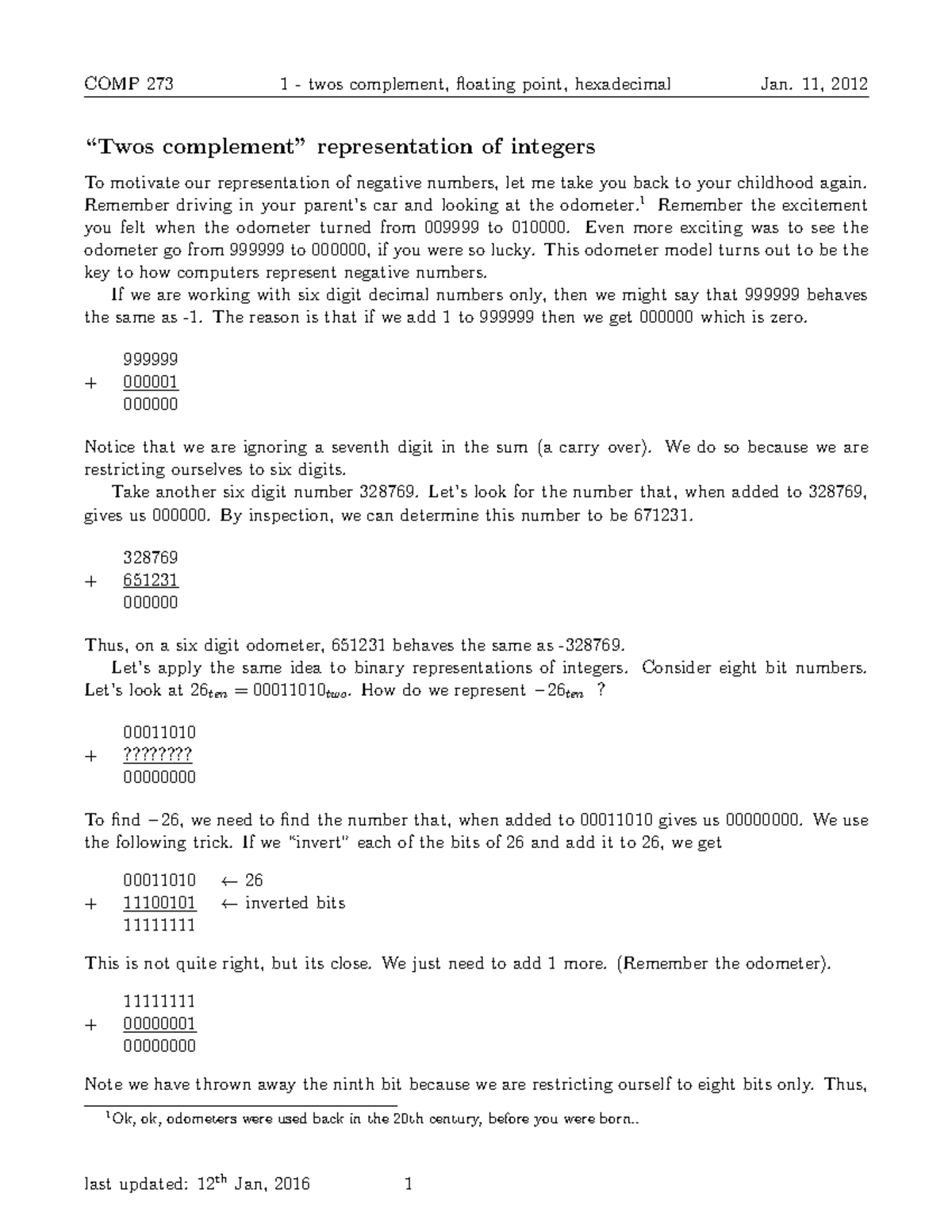 02 Twos Complements Twos Complement” Representation Of Integers To