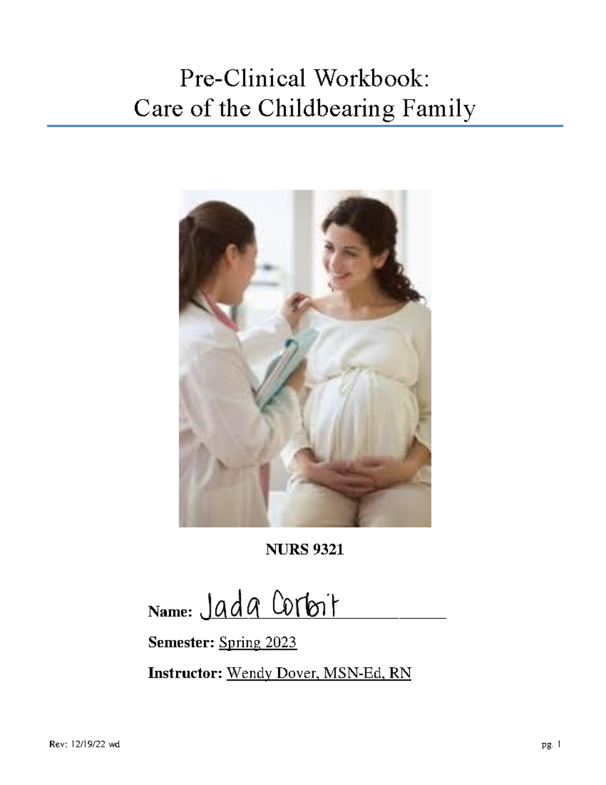 Pre-Clinical+Childbearing+Family+Workbook - Pre-Clinical Workbook: Care ...