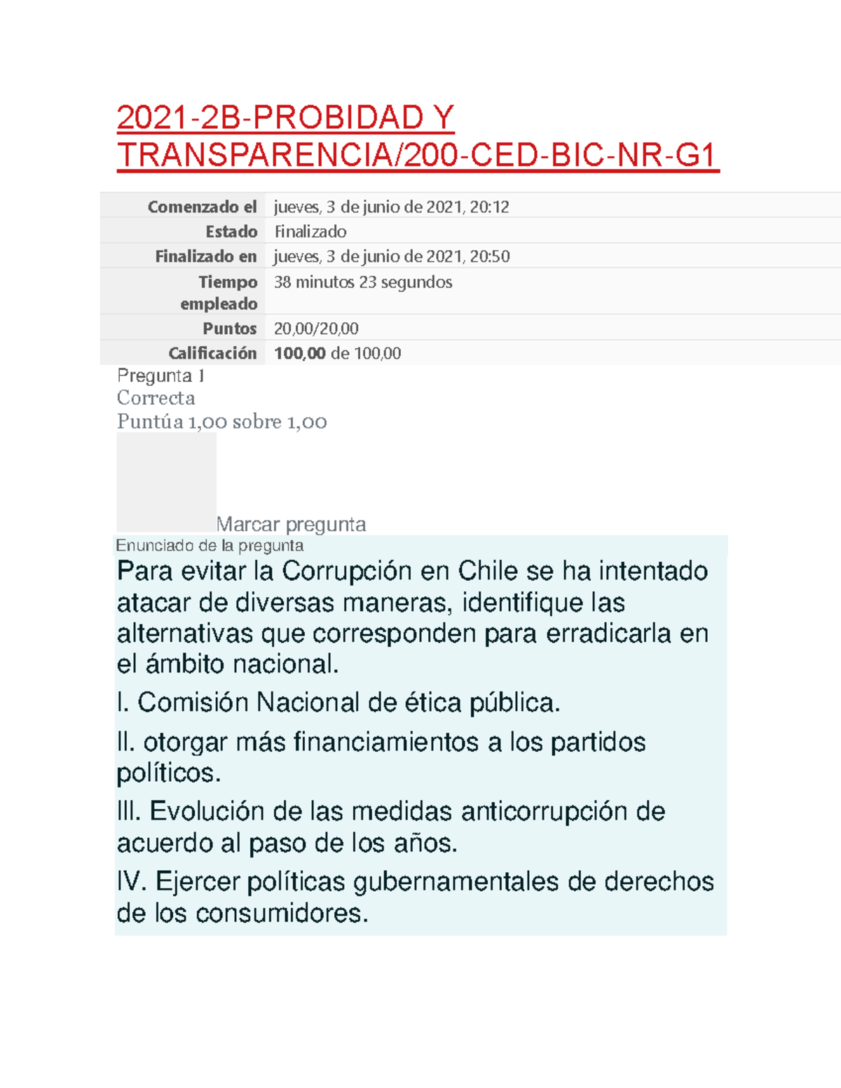 Probidad Y Transparencia 1 0 - Transparencia y Probidad - Iplacex - Studocu