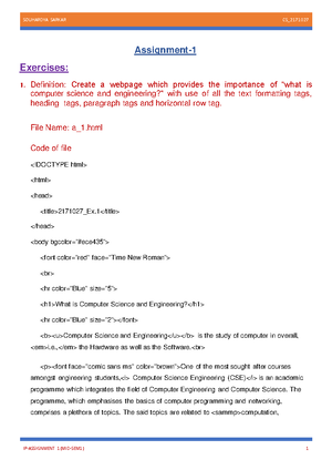 Compiler Design-2023 - Cheat sheet - Introduction to Computer Science & Engineering - Studocu