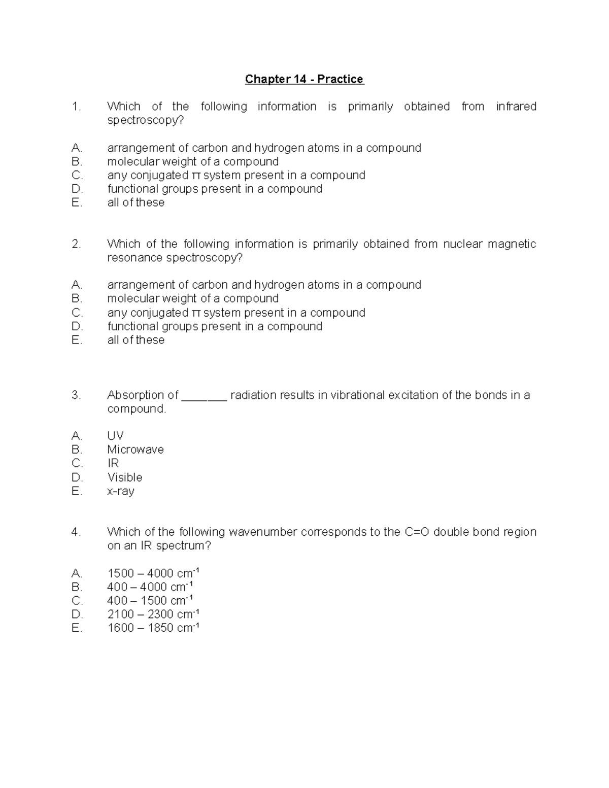Ch14 - practice - Chapter 14 - Practice Which of the following ...