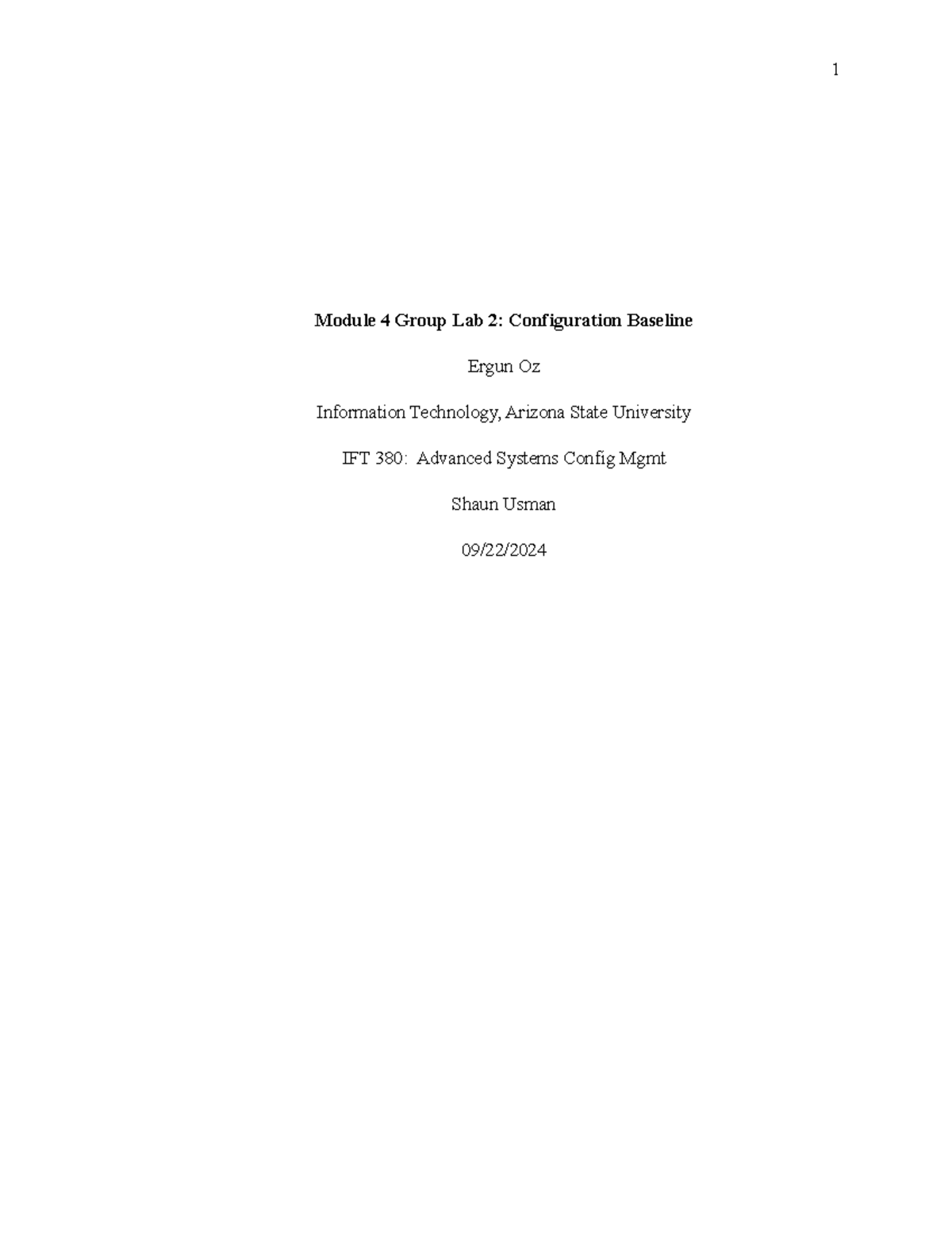 Mod4 GL2 Configuration Baseline - Module 4 Group Lab 2: Configuration ...