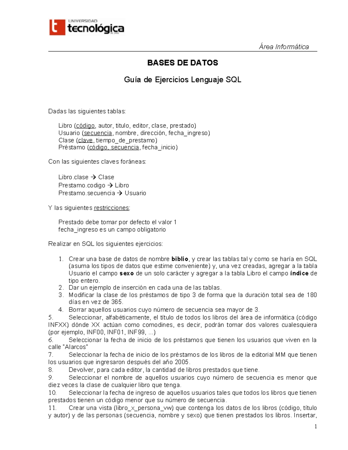 Bd Ejercicios Sql Resuelto Bases De Datos Guía De Ejercicios Lenguaje Sql Dadas Las Siguientes