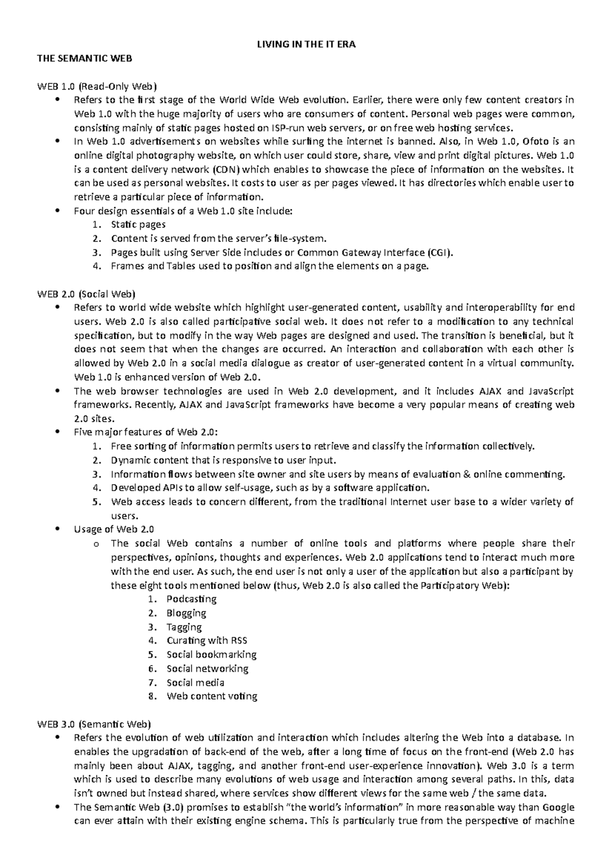 Living in the IT Era - A basic introduction/information about the ...