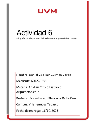 A2# DVGG - Ejercicios de clase - Nombre: Daniel Vladimir Guzman Garcia ...