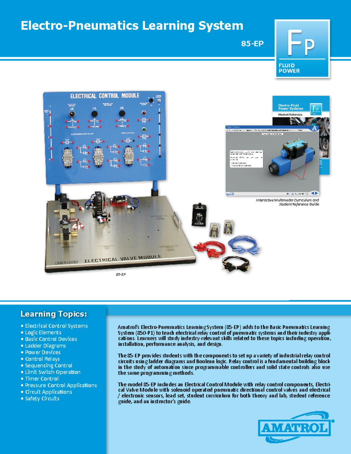 85-EP Electro Pneumatics Learning System Form6004-D L - Electro ...