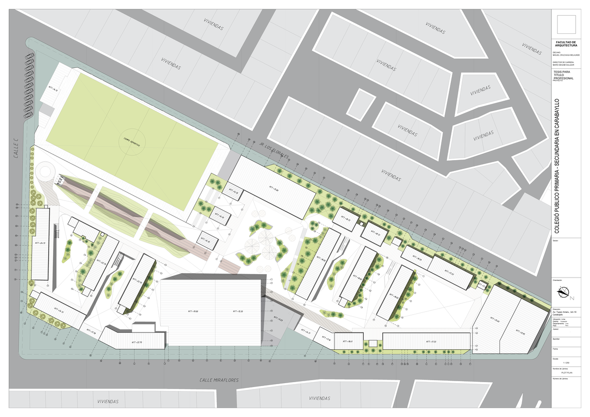Plot plan de colegio primaria y secundaria - 21 3 4 FACULTAD DE ...