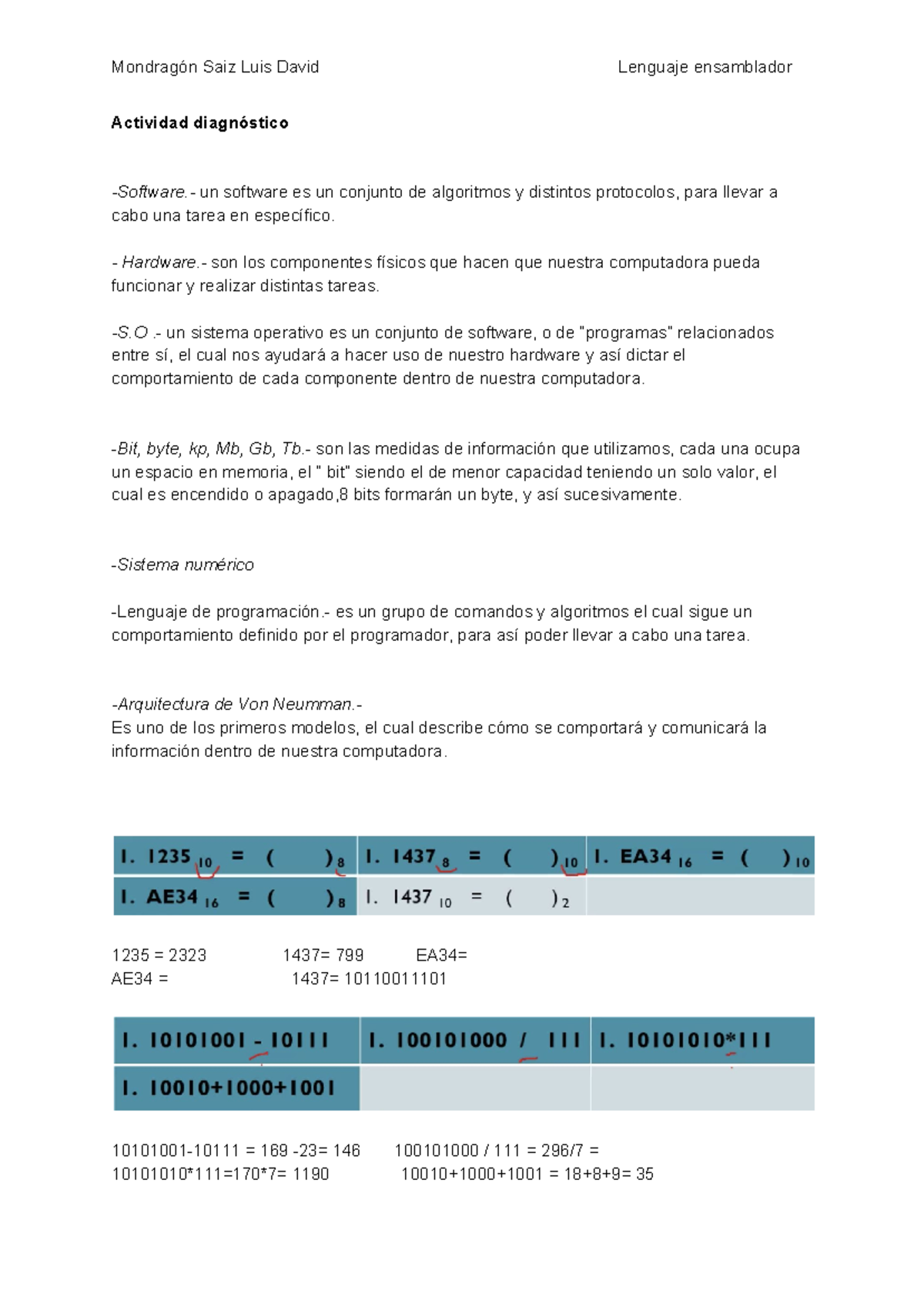 Ev Diagnost LDMS - ejercicios del señor violencia, resueltos - Mondragón Saiz Luis David ...