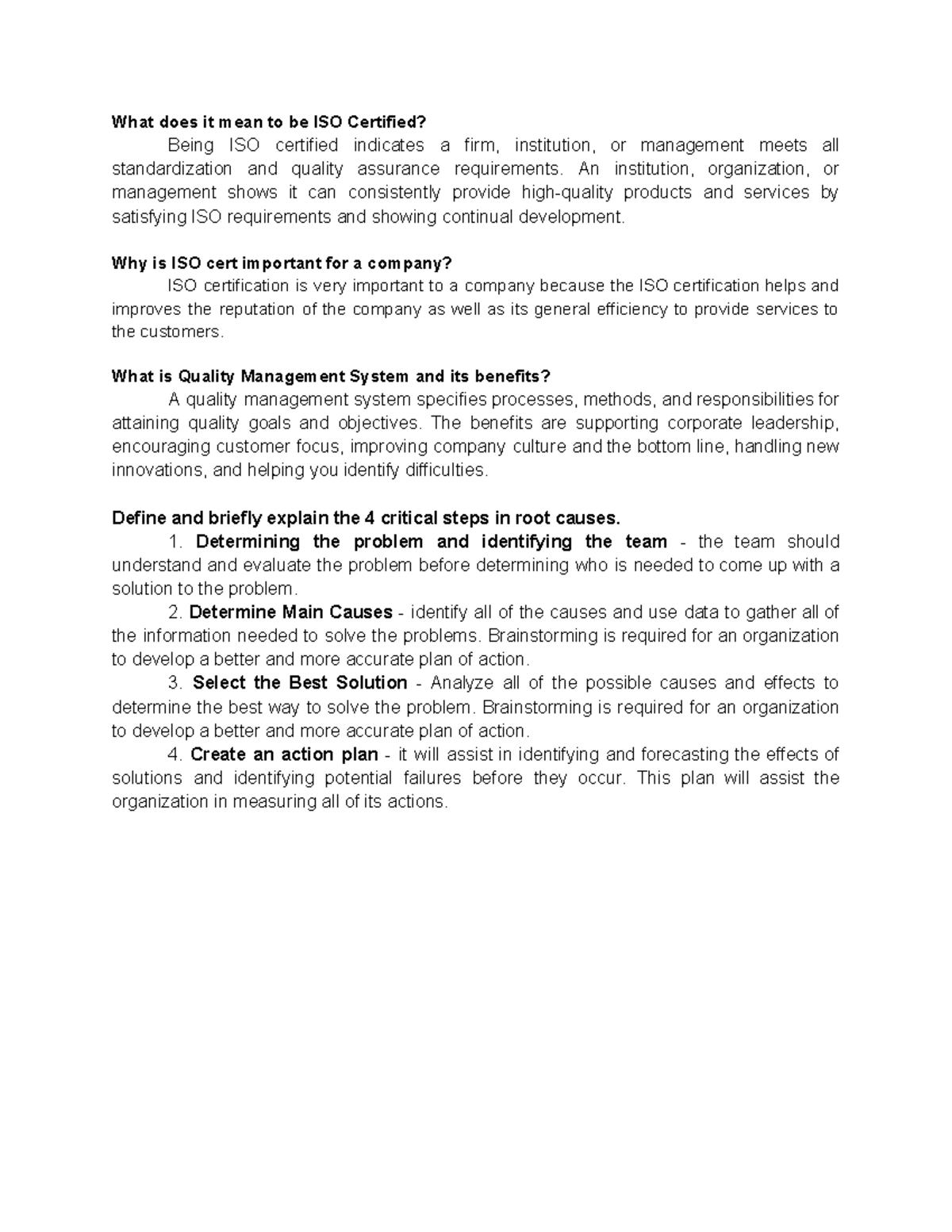 Strategic Management ISO - What does it mean to be ISO Certified? Being ...