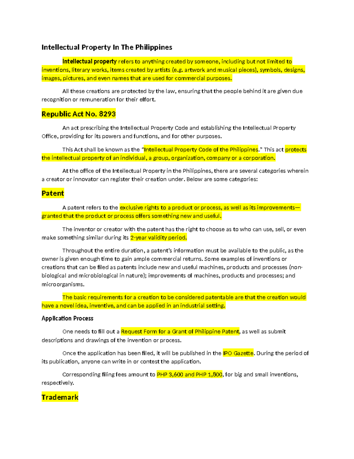 Intellectual Property In The Philippines (FS) - Intellectual Property ...
