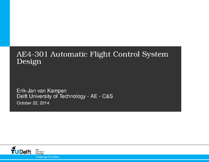 Summary Automatic Flight Control System Design - Automatic Flight ...