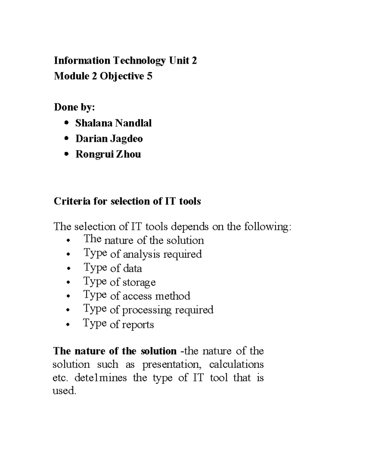 22.Criteria for the selection of IT tools - Information Technology Unit 2 Module 2 Objective 5 ...