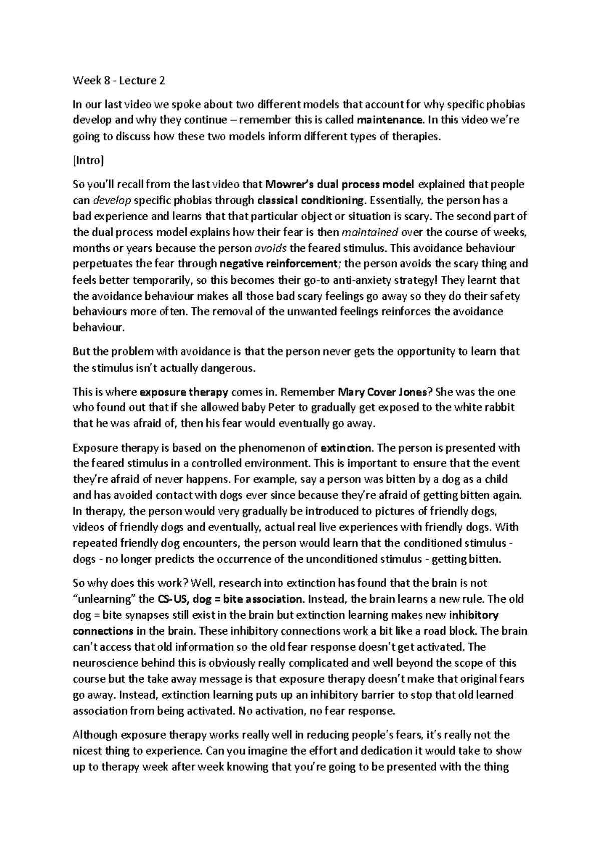 DSM classification and assessment transcript - Week 8 - Lecture 2 In our last video we spoke ...