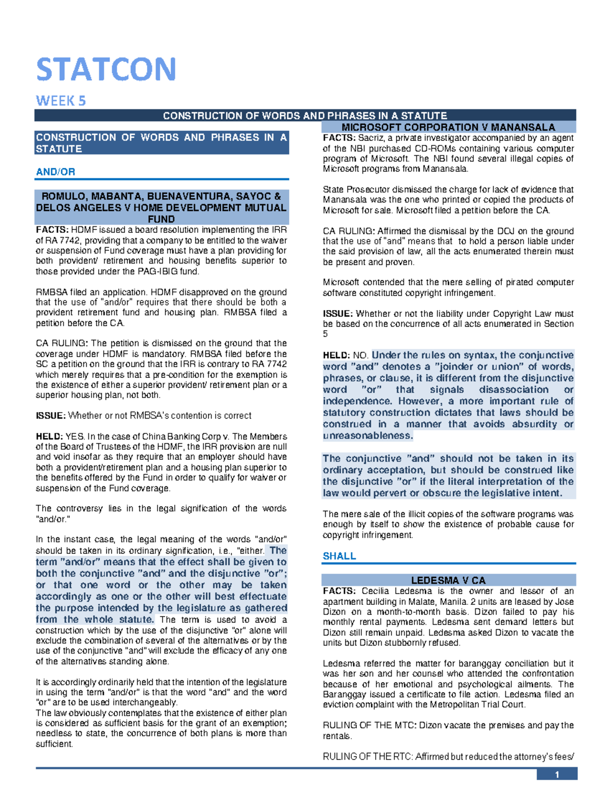 Statcon W5 Construction-of-words-and-phrases-in-a-statute Sept-19 - STATCON WEEK 5 CONSTRUCTION ...