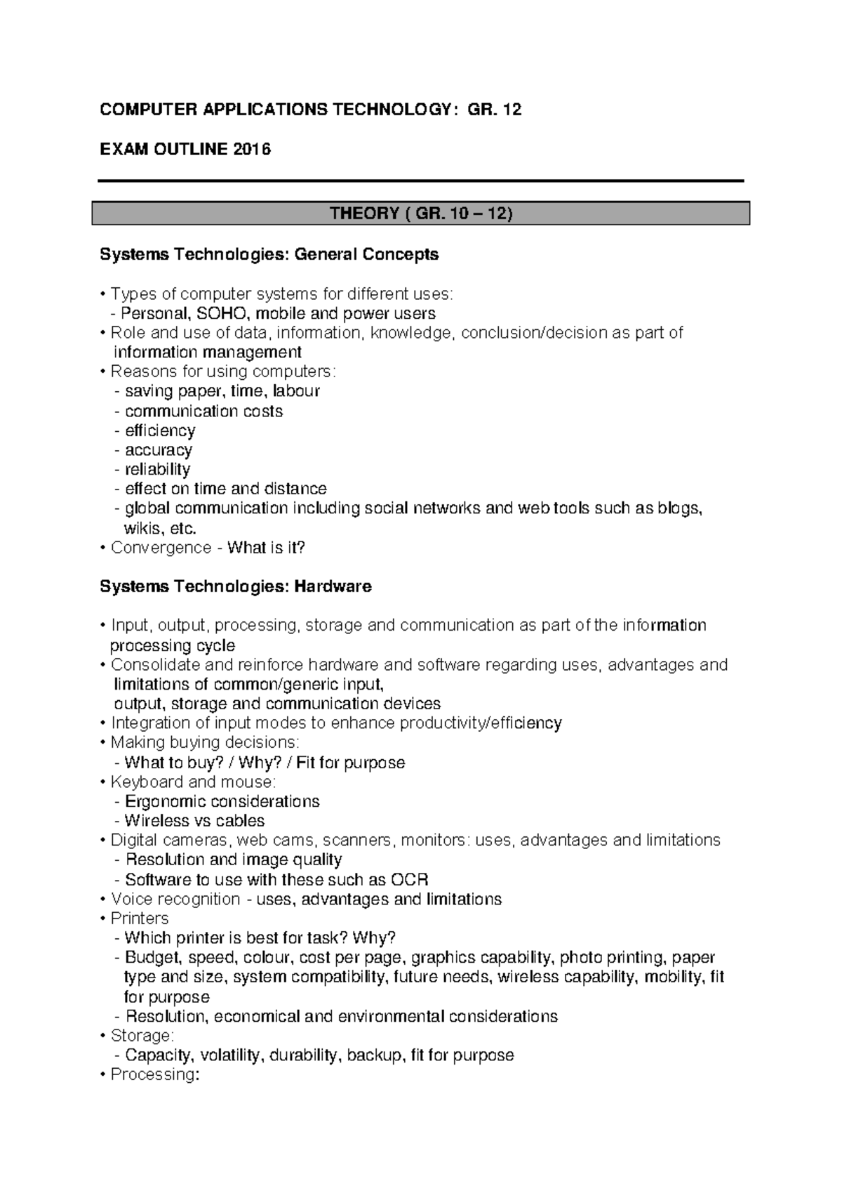 Gr-12-CAT - It's based on CAT notes - COMPUTER APPLICATIONS TECHNOLOGY ...