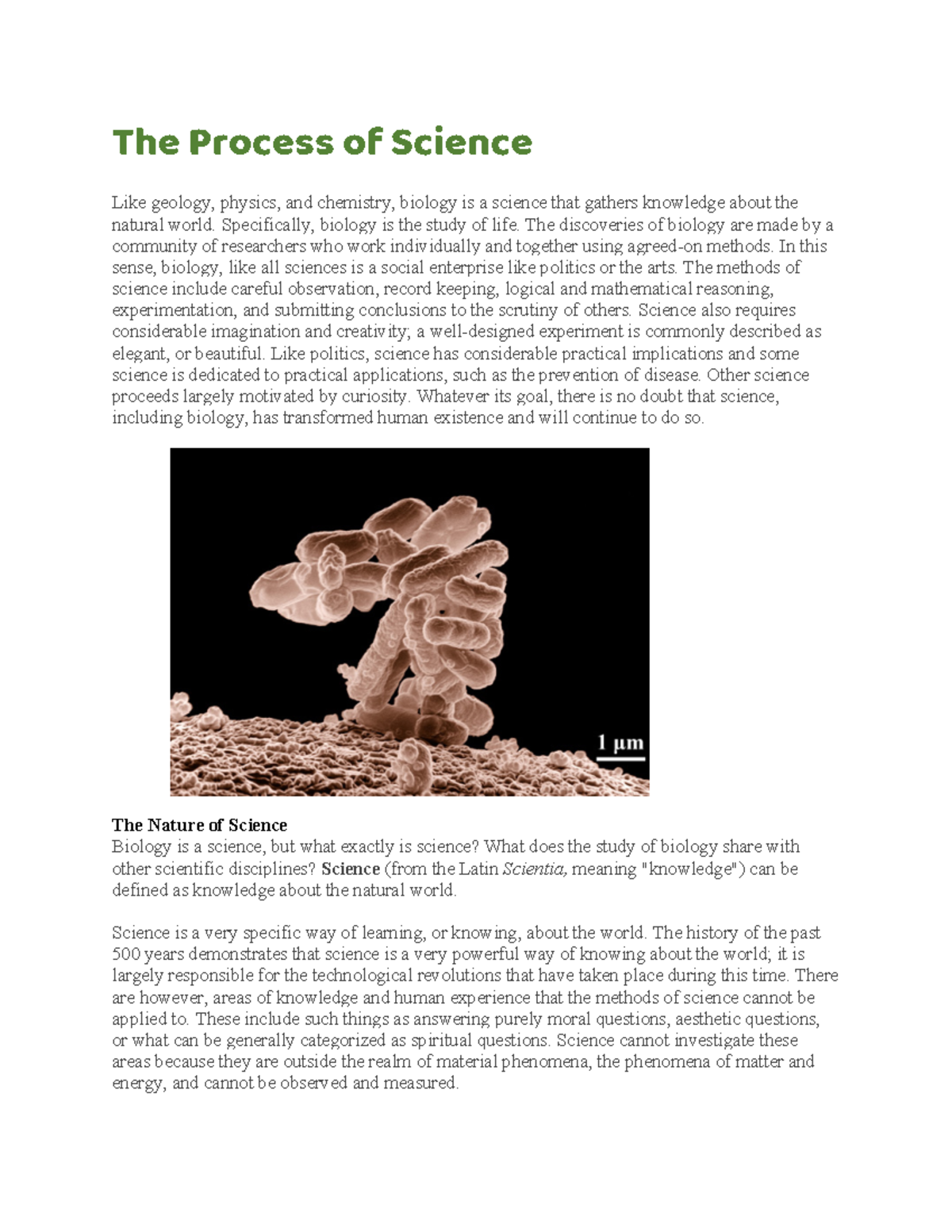 The Process of Science - The Process of Science Like geology, physics ...