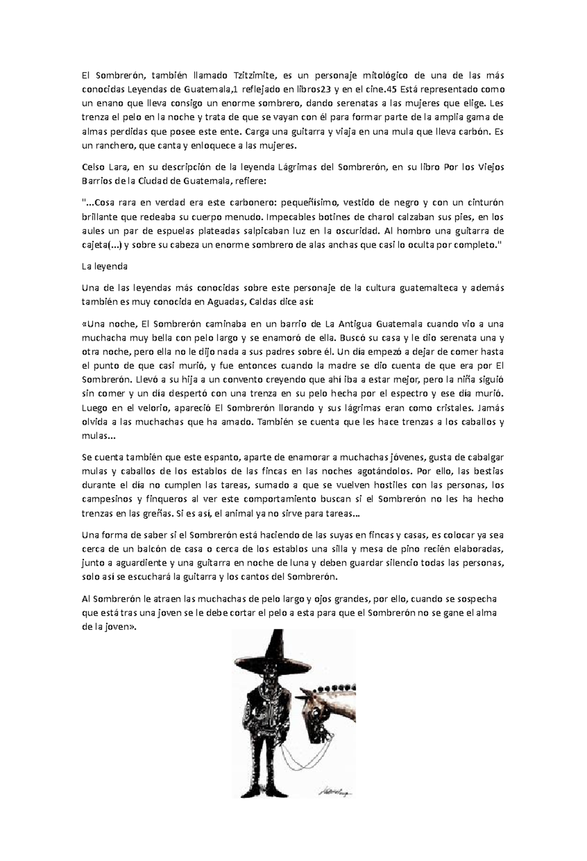 El Sombrerón - El Sombrerón, también llamado Tzitzimite, es un ...