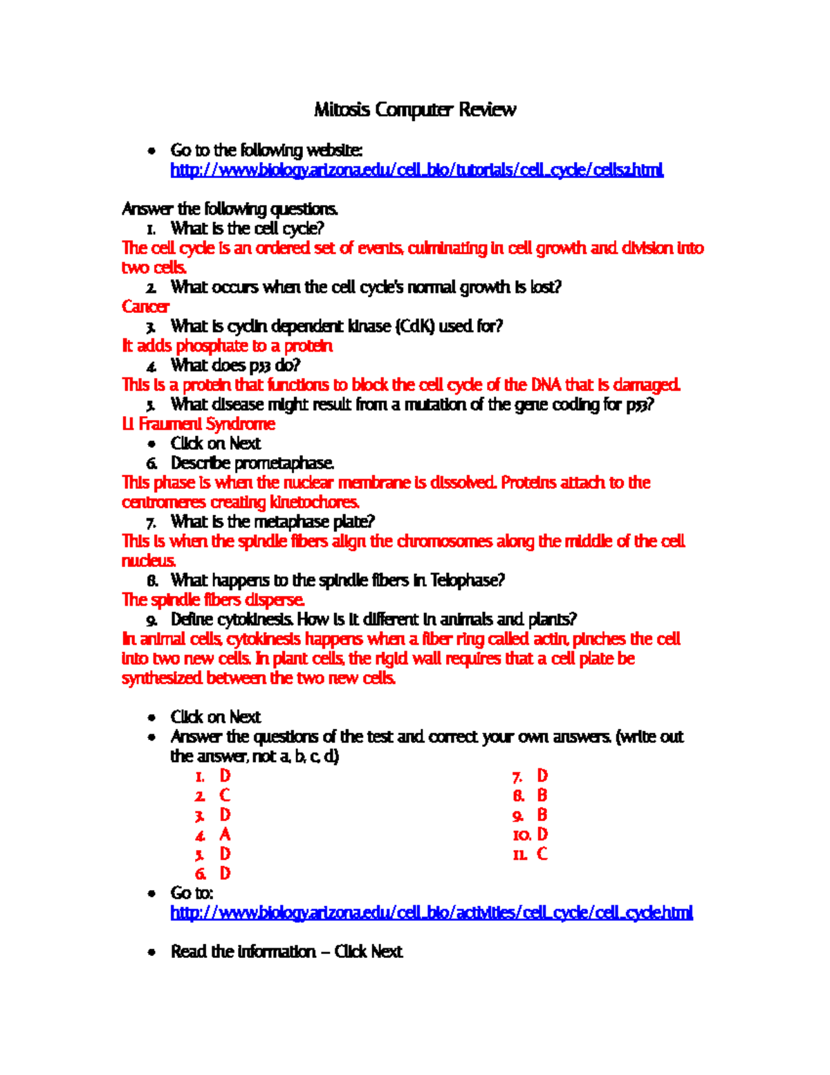Cing Kim - Mitosis Review - 9720686 - Mitosis Computer Review Go to the ...