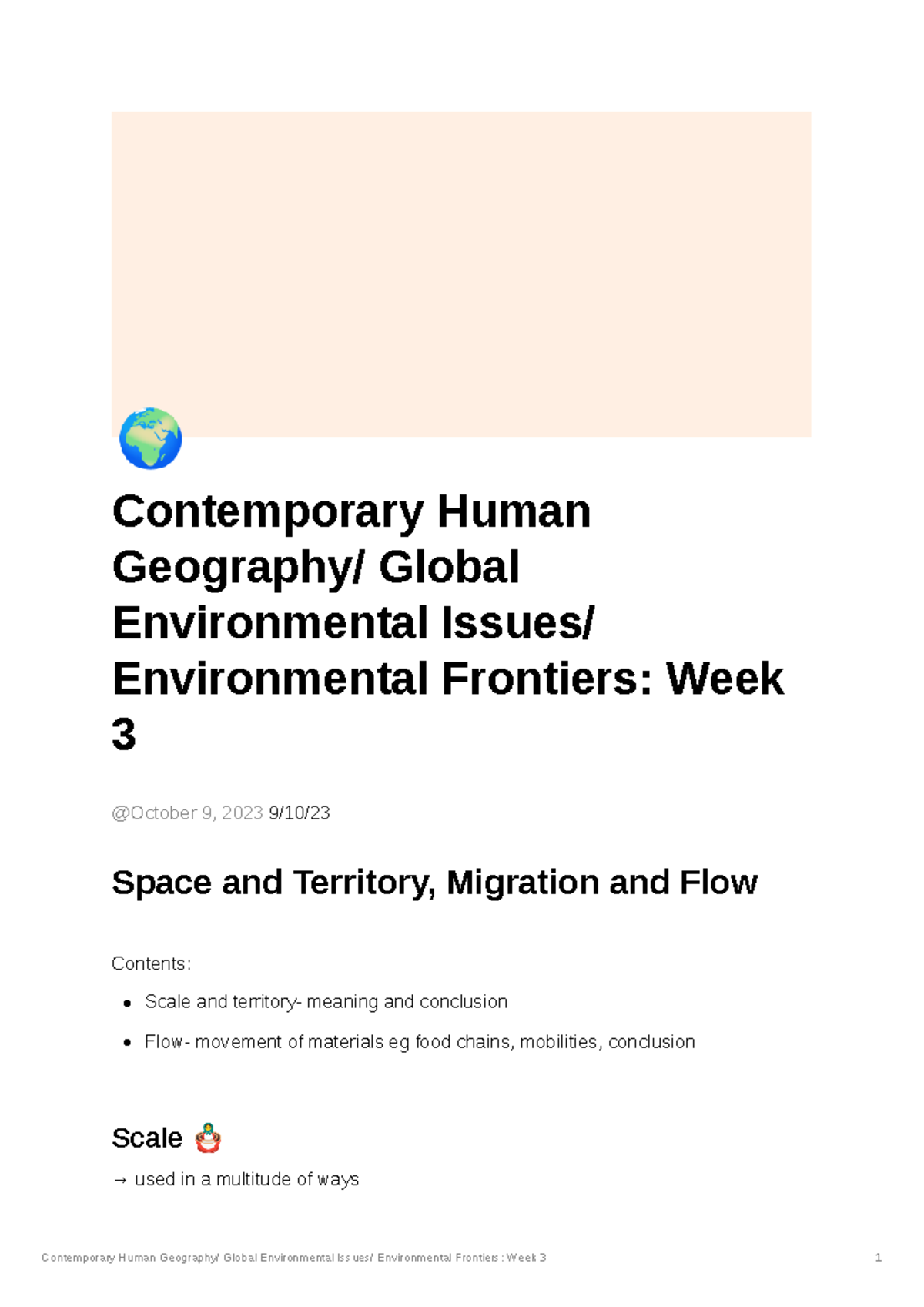 Contemporary Human Geography Global Environmental ...
